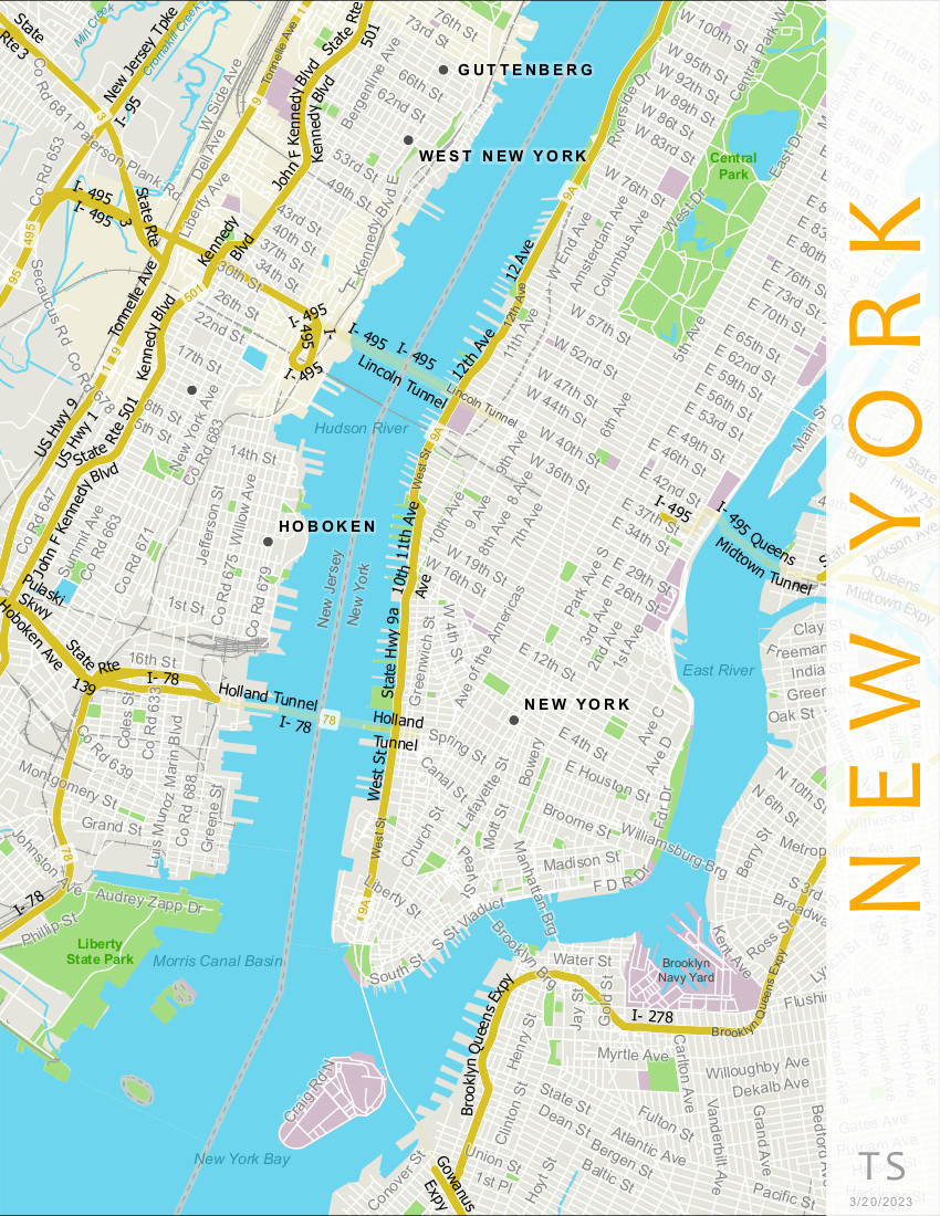 Map of New York : Cartography (Esri MOOC): Tsu's Gallery